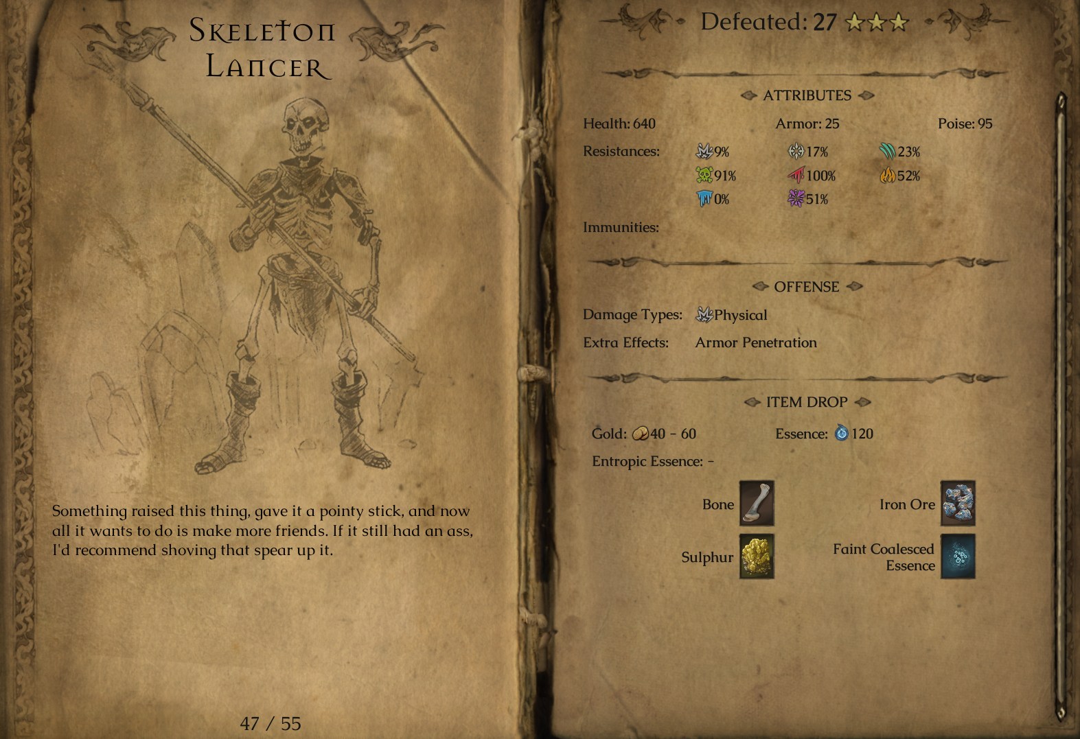 Skeleton Lancer - Mandragora Wiki